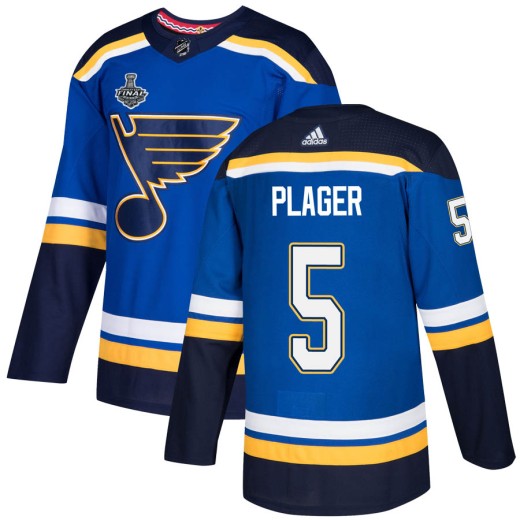 Men's Adidas St. Louis Blues Bob Plager Blue Home 2019 Stanley Cup ...